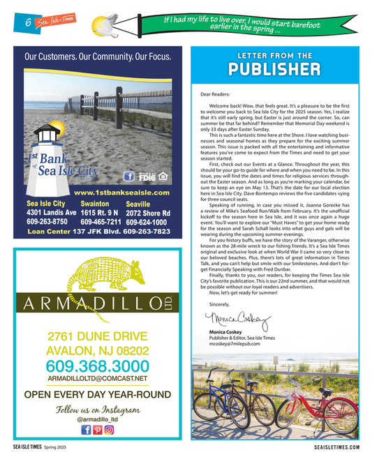 Seven Mile Publishing - Sea Isle Times Spring 2025 - Page 4-5