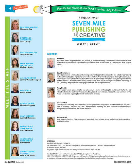 Seven Mile Publishing - Sea Isle Times Spring 2025 - Page 1