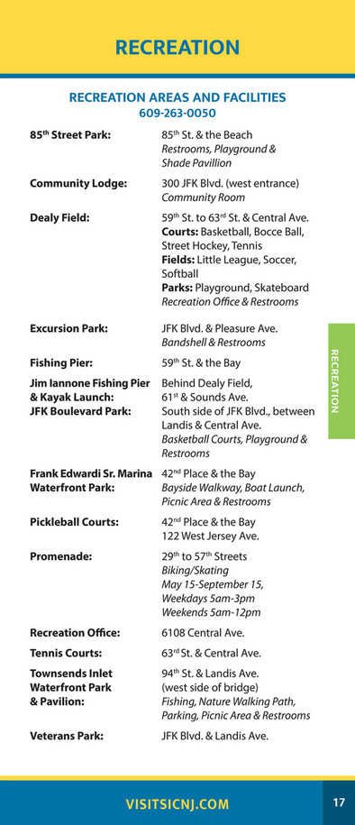 Seven Mile Publishing - Sea Isle City Reference Guide 2025 - Page 16-17