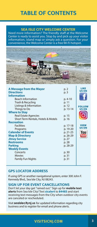 Seven Mile Publishing - Sea Isle City Reference Guide 2025 - Page 2-3