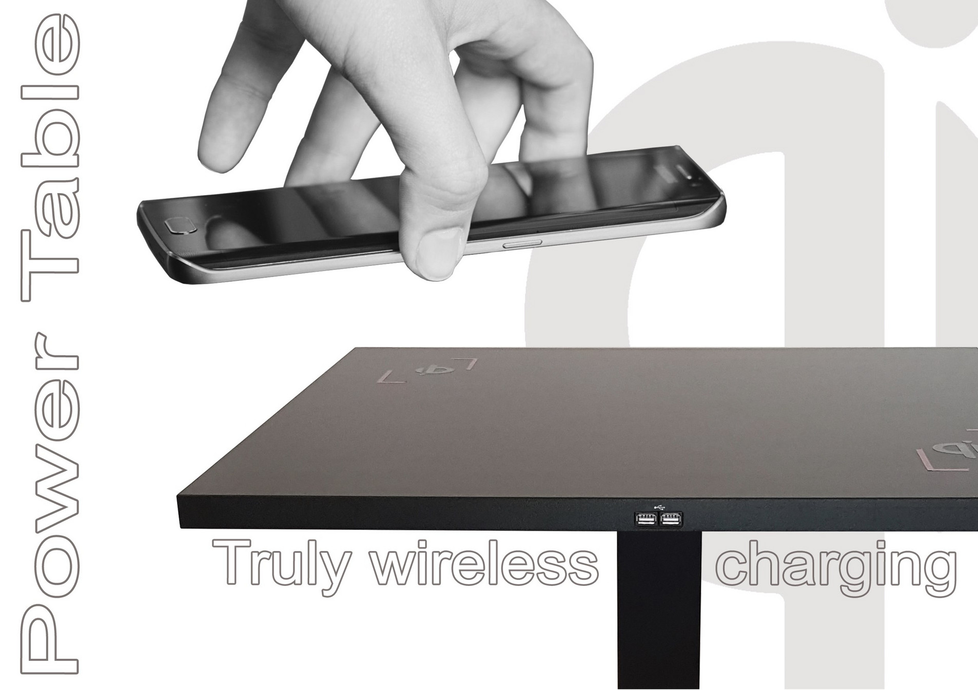 WiTGee - Power Table - The wireless table to recharge all smartphone ...