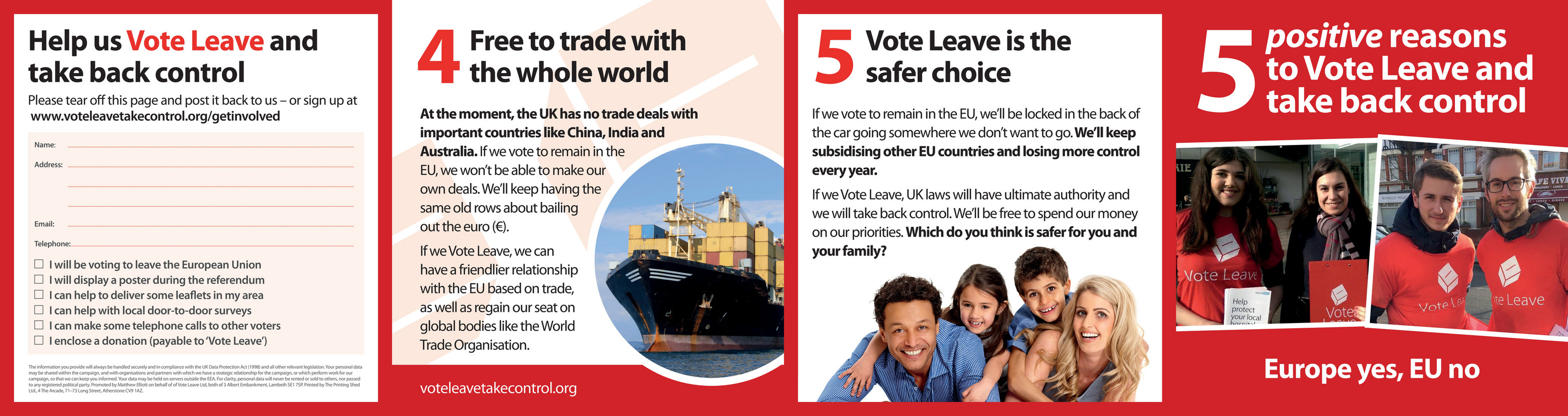 Vote Leave - Vote Leave 5 positive reasons leaflet_PRINT - Page 1 ...