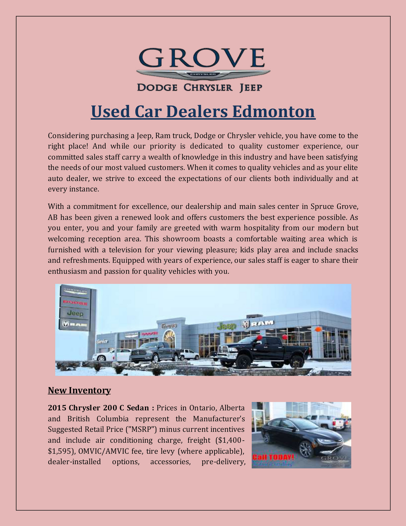 Grovedodgechrysler Used Car Dealers Edmonton Page 1 Created With Grovedodgechrysler Used Car Dealers Edmonton Page 1 Created With