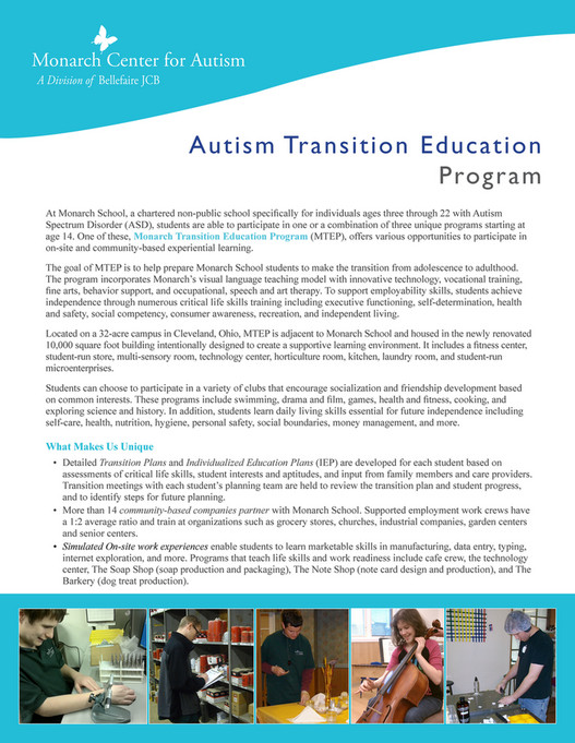 bellefaire jcb - Monarch Center for Autism Brochure - Page 2-3 ...