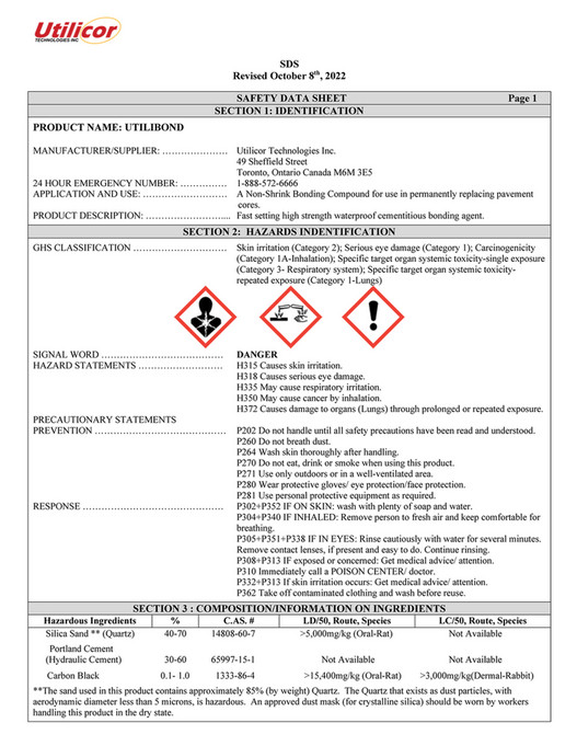 My publications - Utilibond SDS - Page 1 - Created with Publitas.com