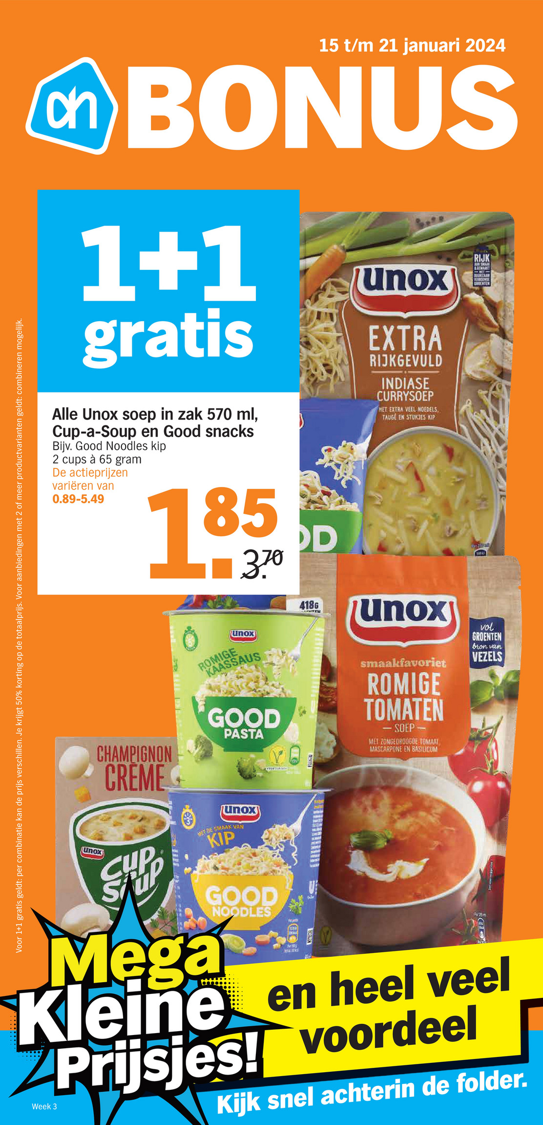 Folderaanbiedingen - Albert Heijn - Bonus week 3 2024 - Pagina 1