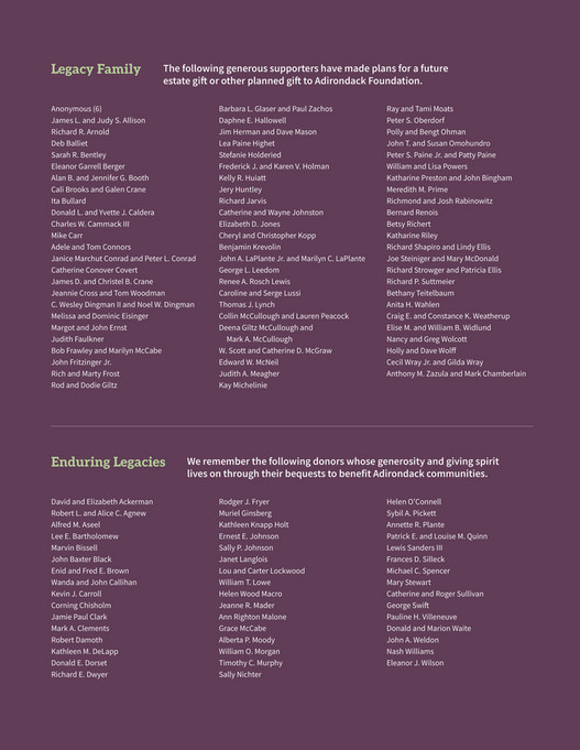 Adirondack Foundation 2024 Annual Report - Page 18-19 - Created with Publitas.com