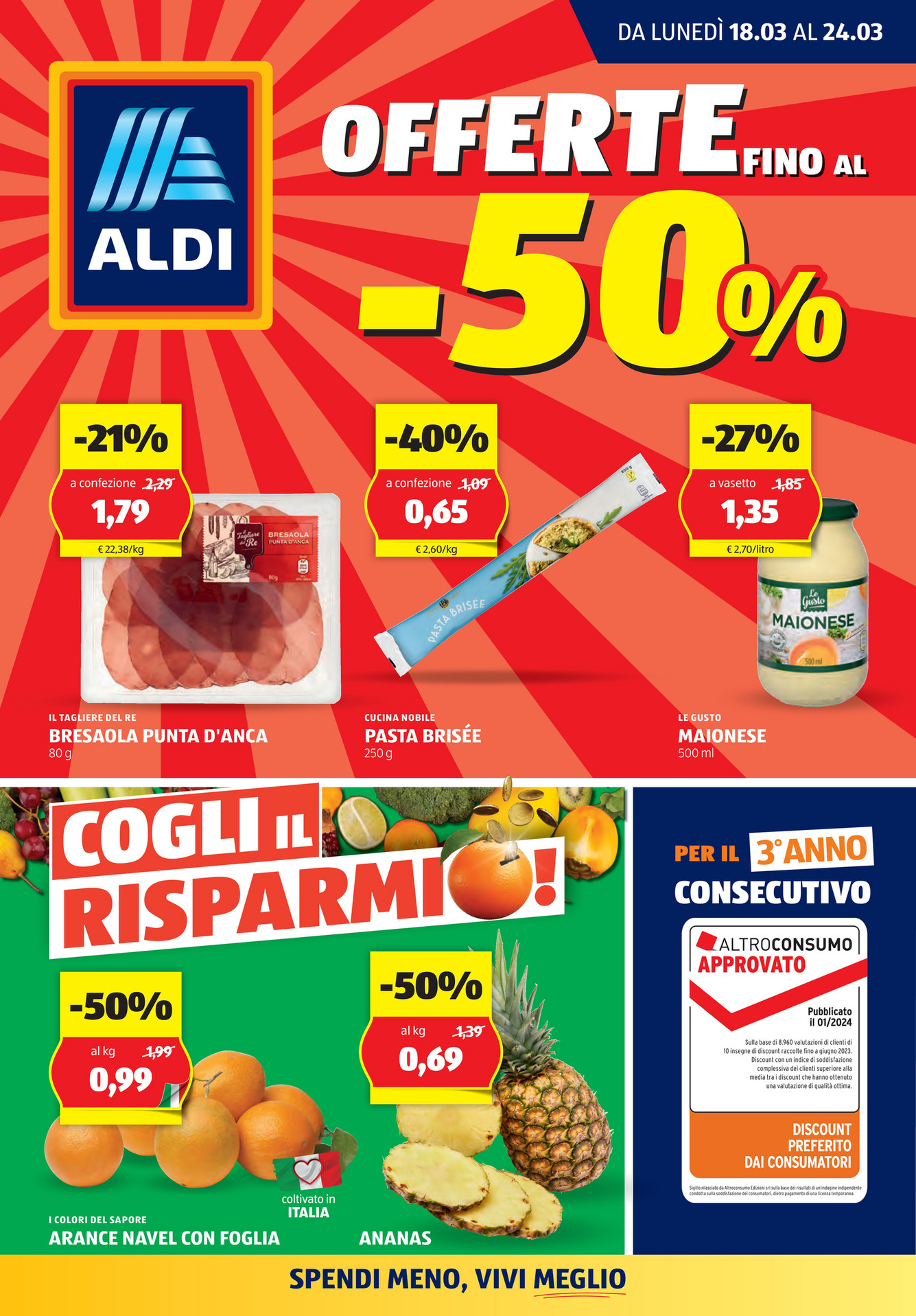 SP - Volantino Aldi dal 18 al 24 Marzo 2024 - Page 1 - Created with Publitas.com