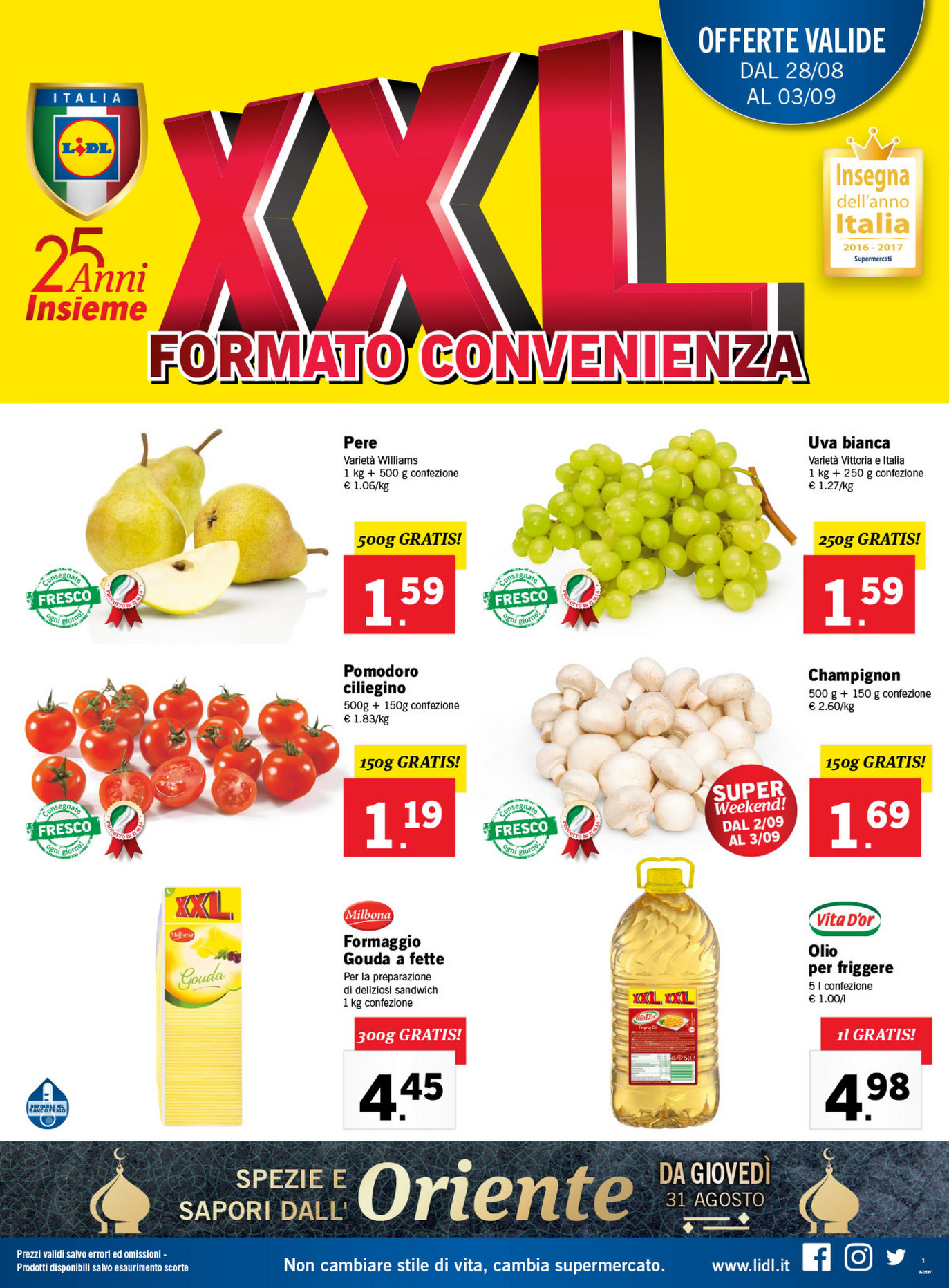SP - Lidl - XXL formato convenienza dal 28 Agosto al 3 Settembre 2017 ...