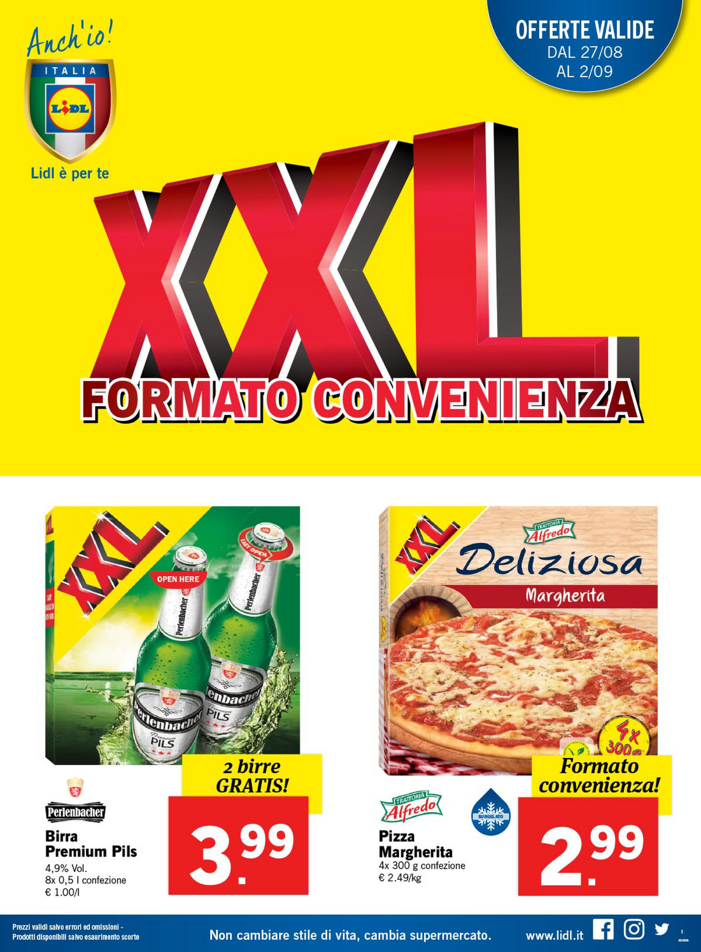 SP - Lidl - XXL formato convenienza dal 27 Agosto al 2 Settembre 2018 ...