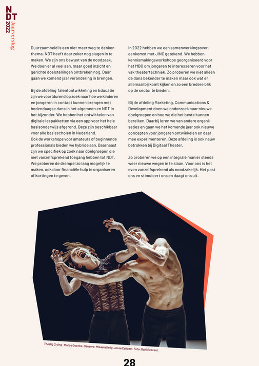 Nederlands Dans Theater - NDT Jaarverslag 2022 - Pagina 26-27 - Gemaakt ...