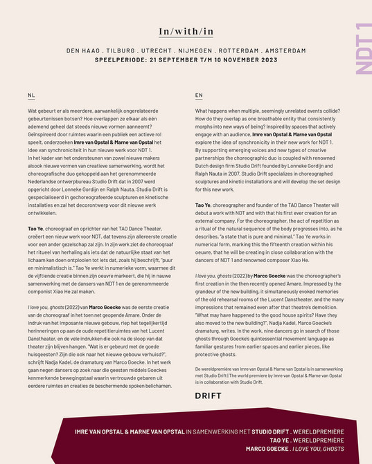 Nederlands Dans Theater - Nederlands Dans Theater (NDT) | Seizoen 2023 ...