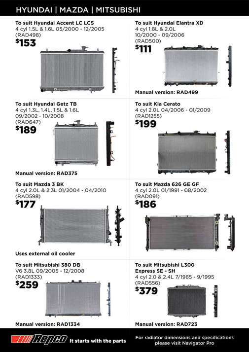 NAPA Auto Parts - MS 19-0215 Repco Radiator Catalogue LR - Page 8-9