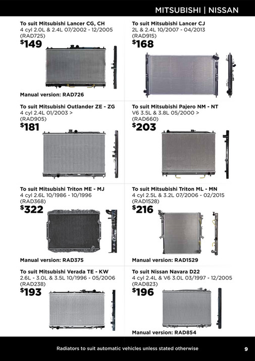 NAPA Auto Parts - MS 19-0215 Repco Radiator Catalogue LR - Page 8-9