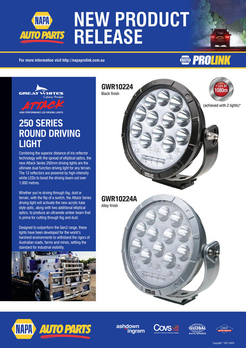 NAPA Auto Parts - NP (A) 21-0017 GWR10224 GWR10224A 250 Series Round ...