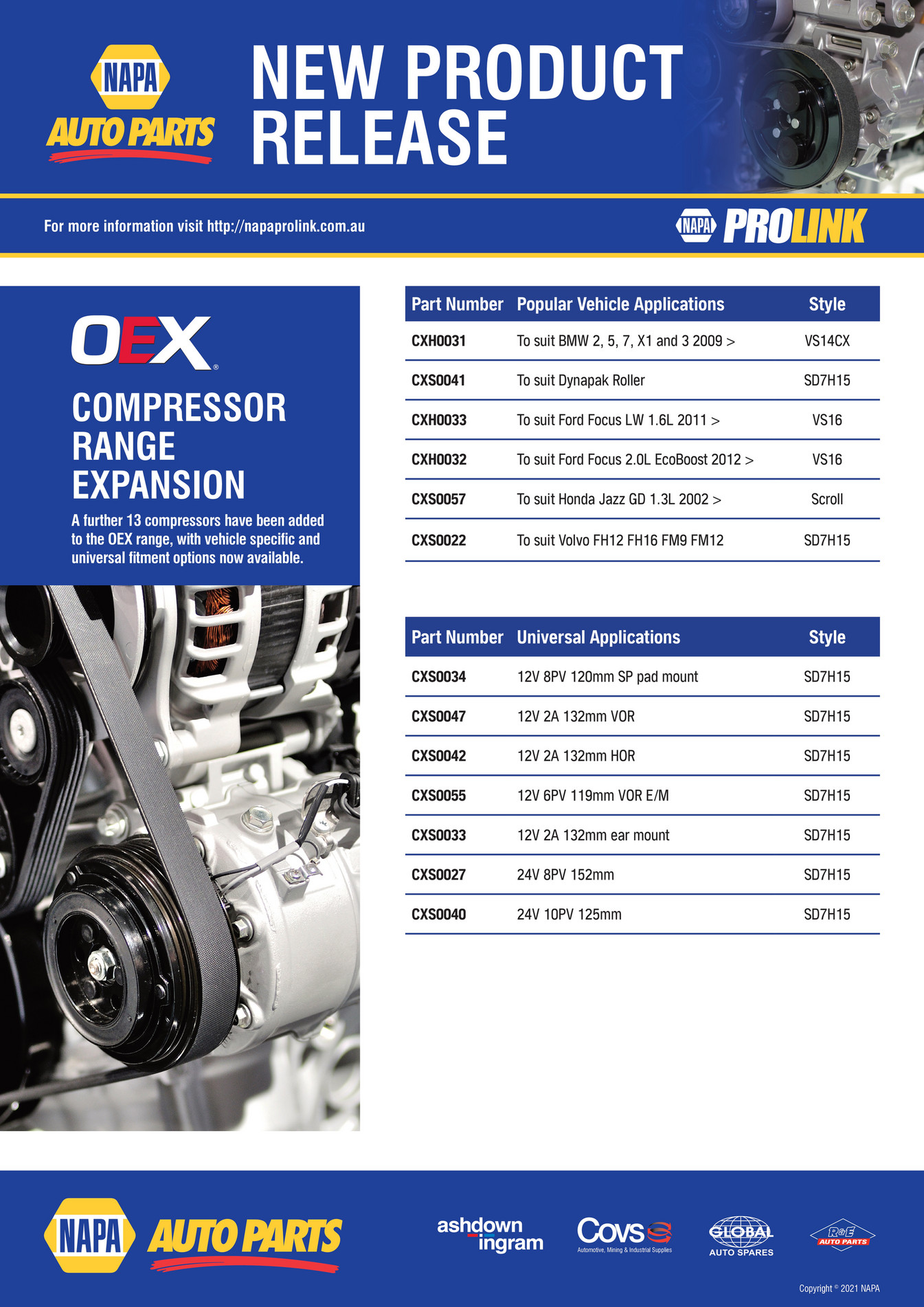 NAPA Auto Parts - NP (AC) 21-0001 OEX Compressors LR - Page 1