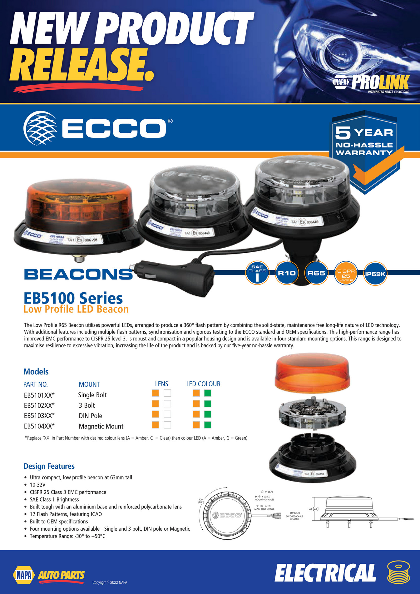 NAPA Auto Parts - NP (A) 22-0031 Ecco EB5100 Series - LR - Page 1