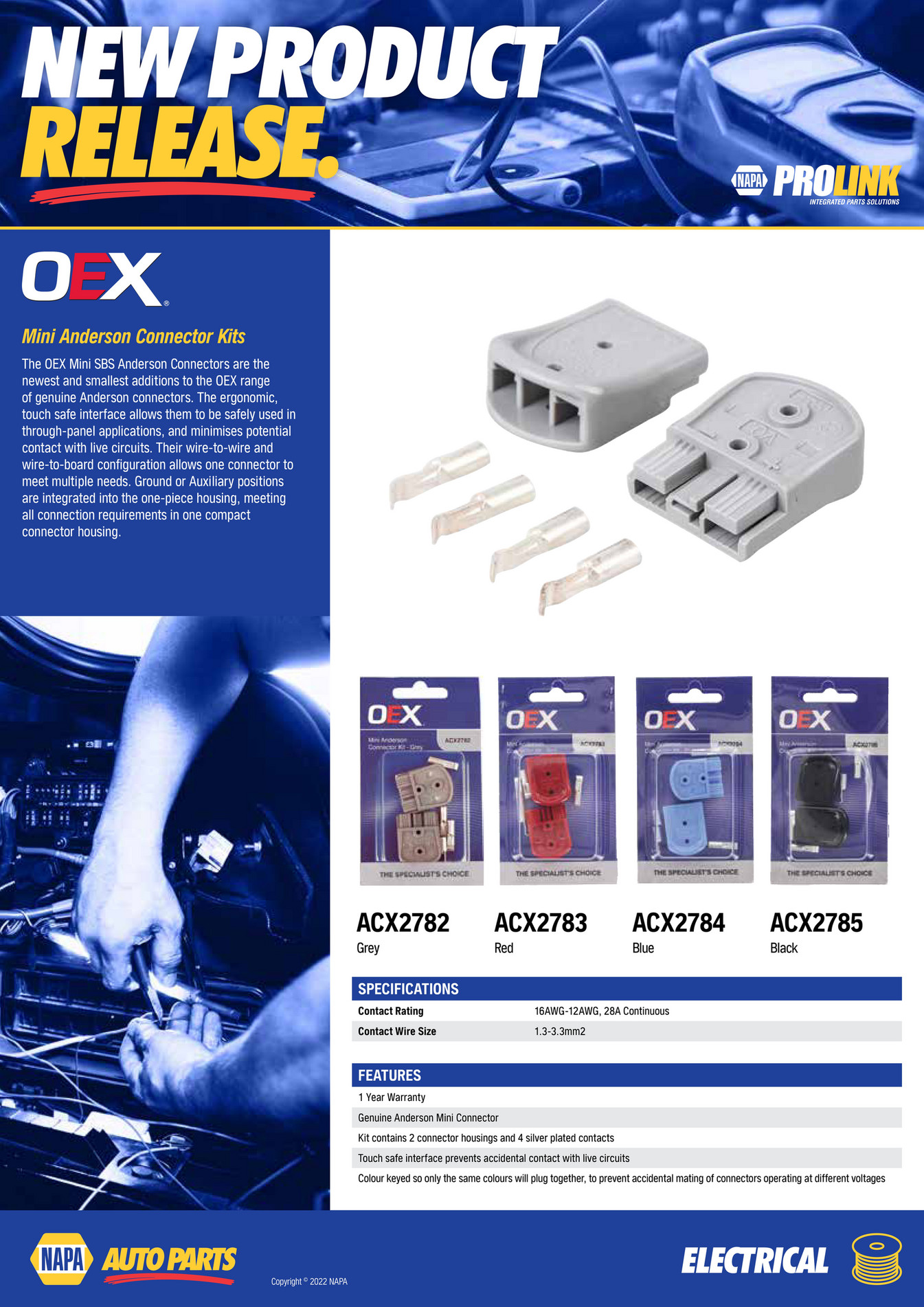 NAPA Auto Parts - OEX Mini Anderson Connector Kits - LR - Page 1