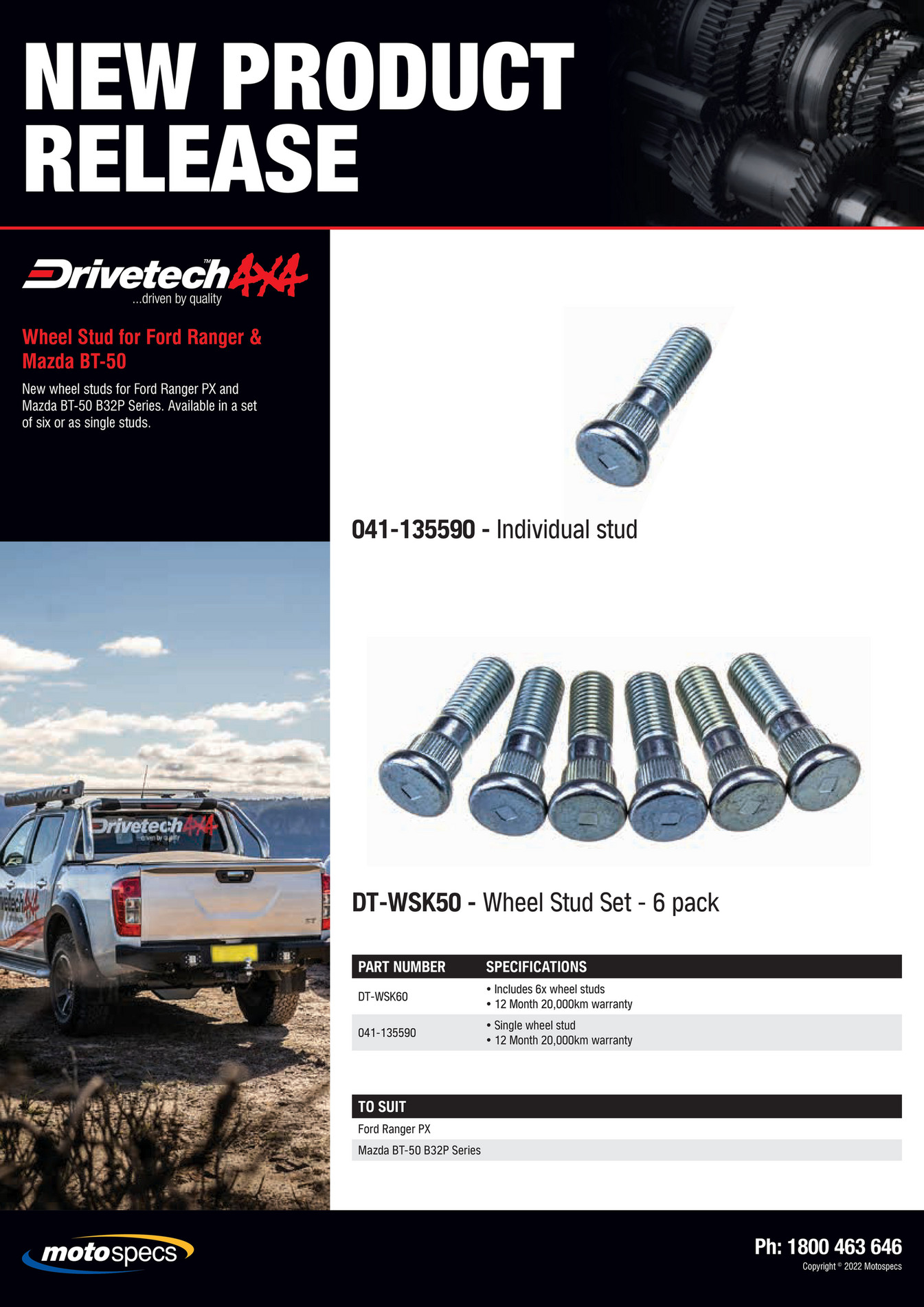 NAPA Auto Parts - NP (DT) 22-0038 Wheel Stud - LR - Page 1