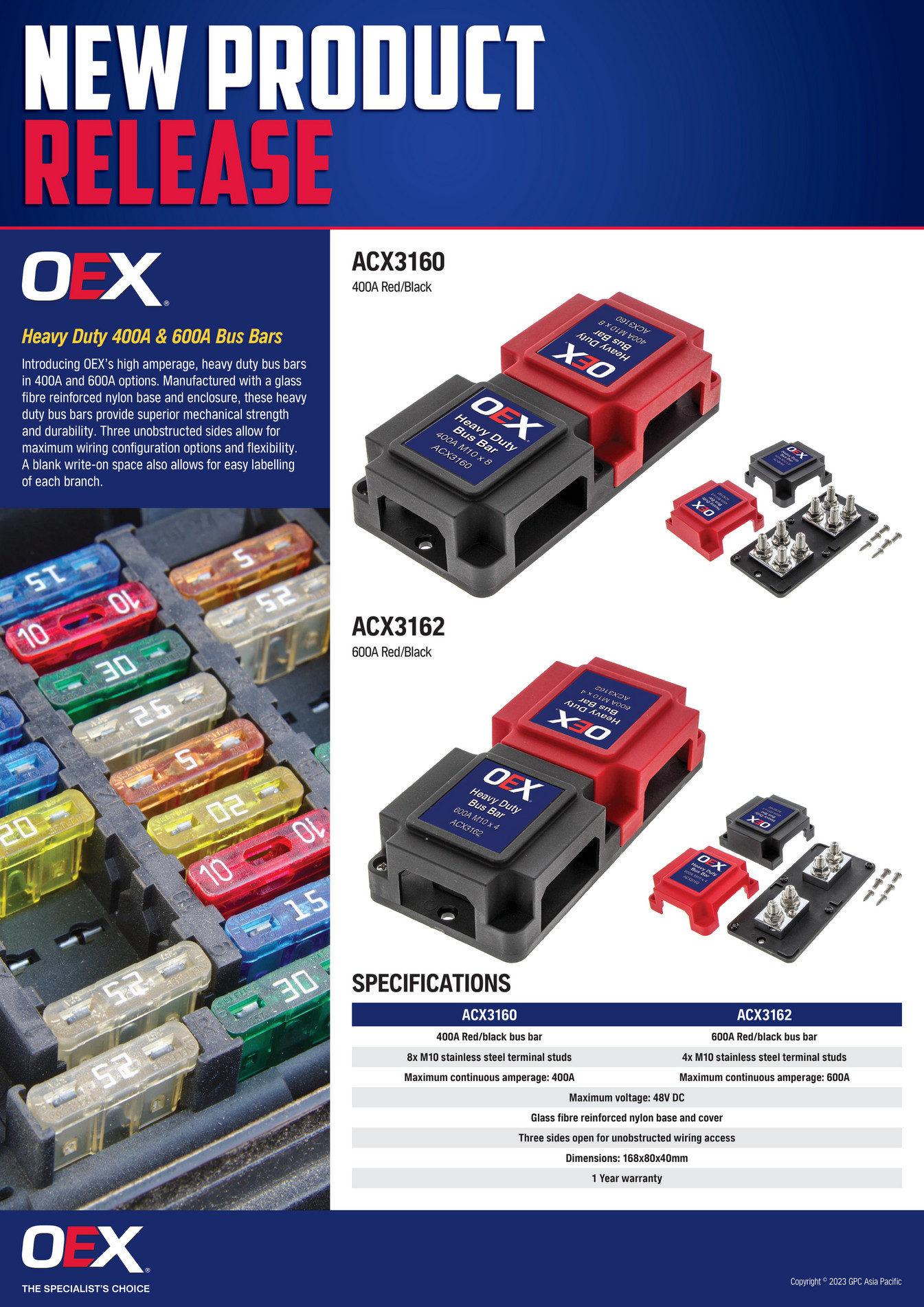 NAPA Auto Parts - NP (OEX) 23-0003 OEX Heavy Duty Bus Bars_HIRES - Page 1