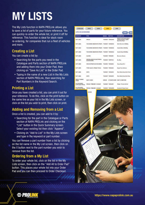 NAPA Auto Parts - NAPA PROLink Booklet - 8pp 2022 - Page 1
