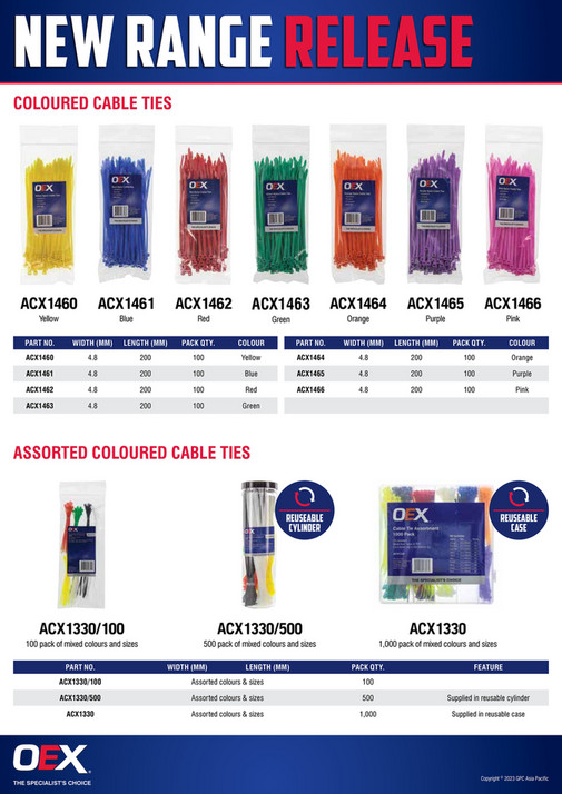 NAPA Auto Parts - NP (OEX) 23-0005 Complete Cable Tie Range LR - Page 2