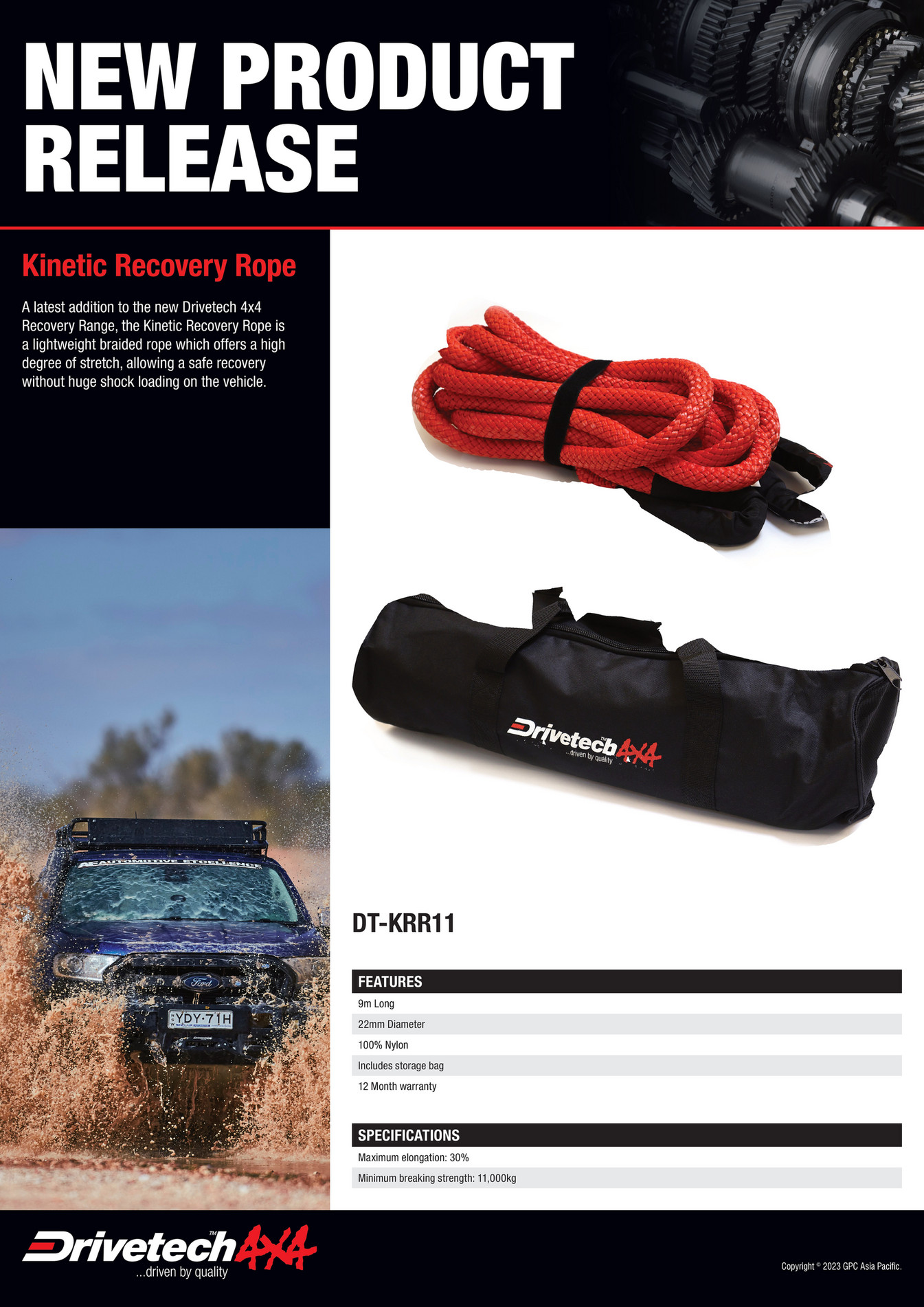 NAPA Auto Parts - NP (DT) 23-0012 Kinetic Recovery Rope - Page 1