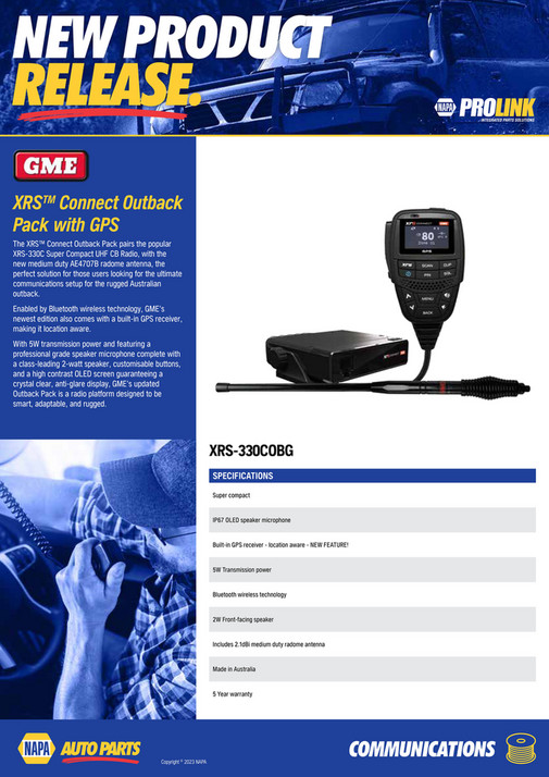 NAPA Auto Parts - NP (A) 23-0003 GME Outback Pack - Page 1