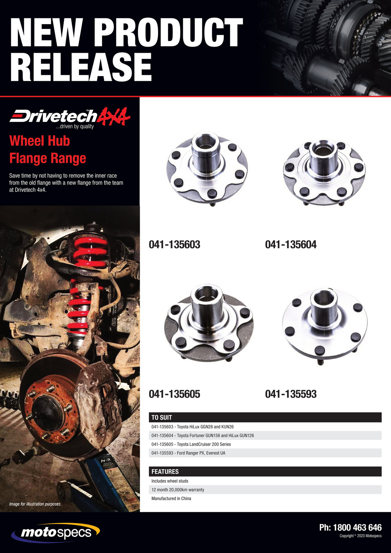 NAPA Auto Parts - NP (DT) 23-0015 Wheel Hub Flange Range - V2 - Page 1