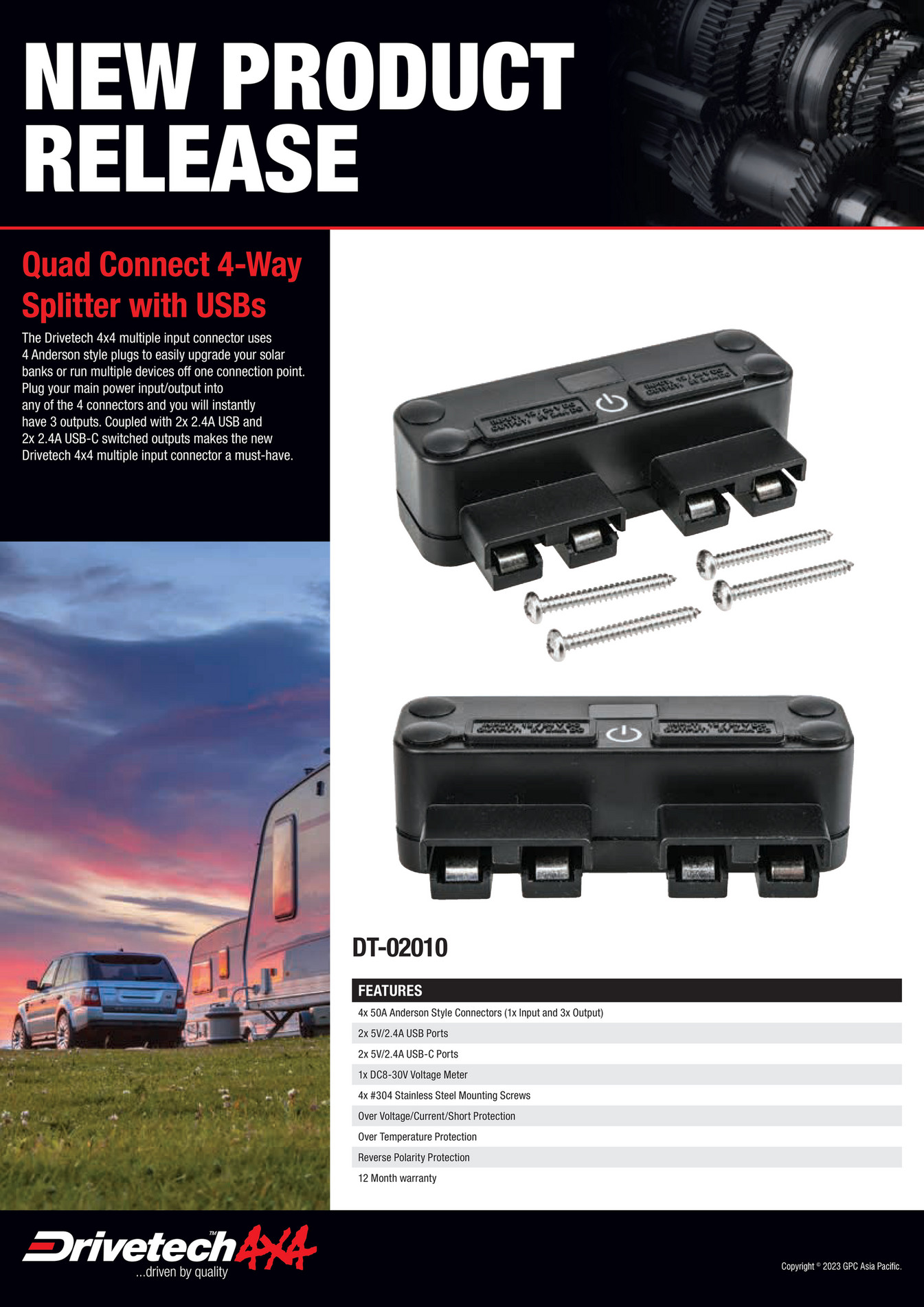 NAPA Auto Parts - NP (DT) 22-0040 Quad Connect 4Way Splitter DT-02010 - Low Res - Page 1