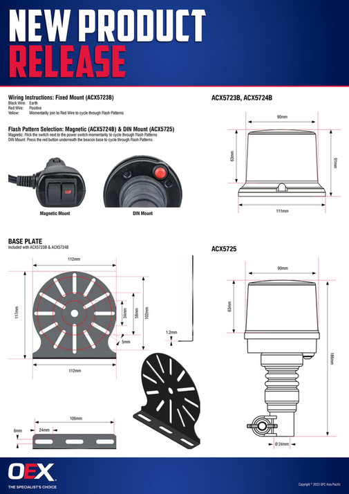NAPA Auto Parts - NP (OEX) 23-0012 Tall Lens Amber Beacons - Page 2