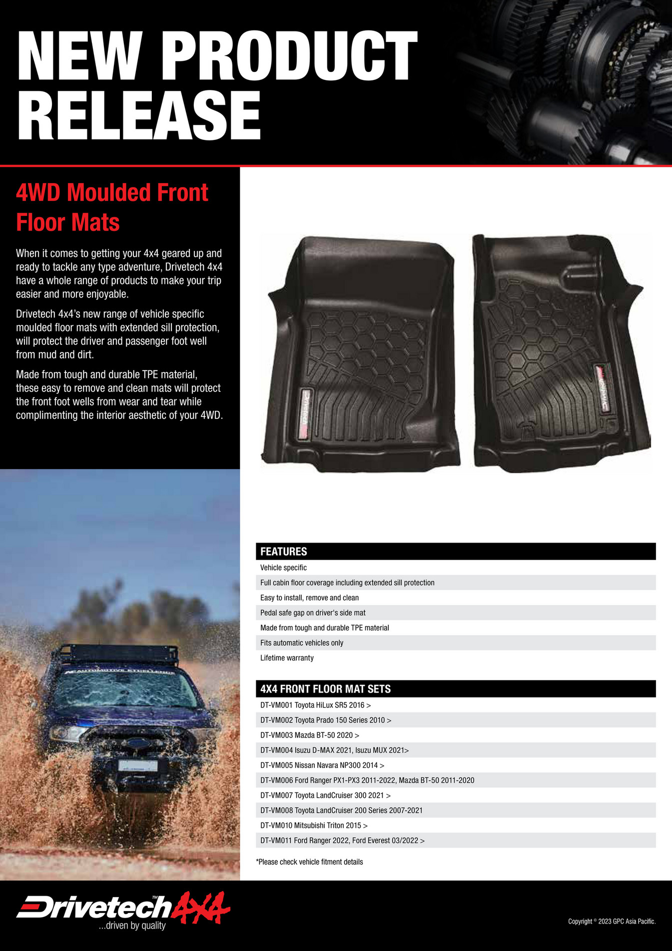 NAPA Auto Parts - NP (DT) 23-0032 Moulded Floor Mats_DT - Page 1