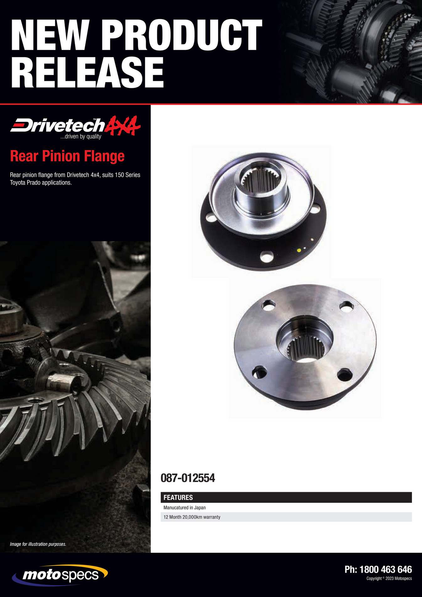 NAPA Auto Parts - NP (DT) 23-0031 Rear Pinion Flange-087-012554 - MS - LR - Page 1