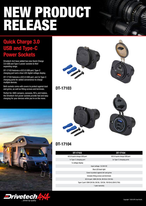 NAPA Auto Parts - NP (DT) 23-0020 4x4 Power Sockets - DT-17103 & DT-17104 - LR - Page 1