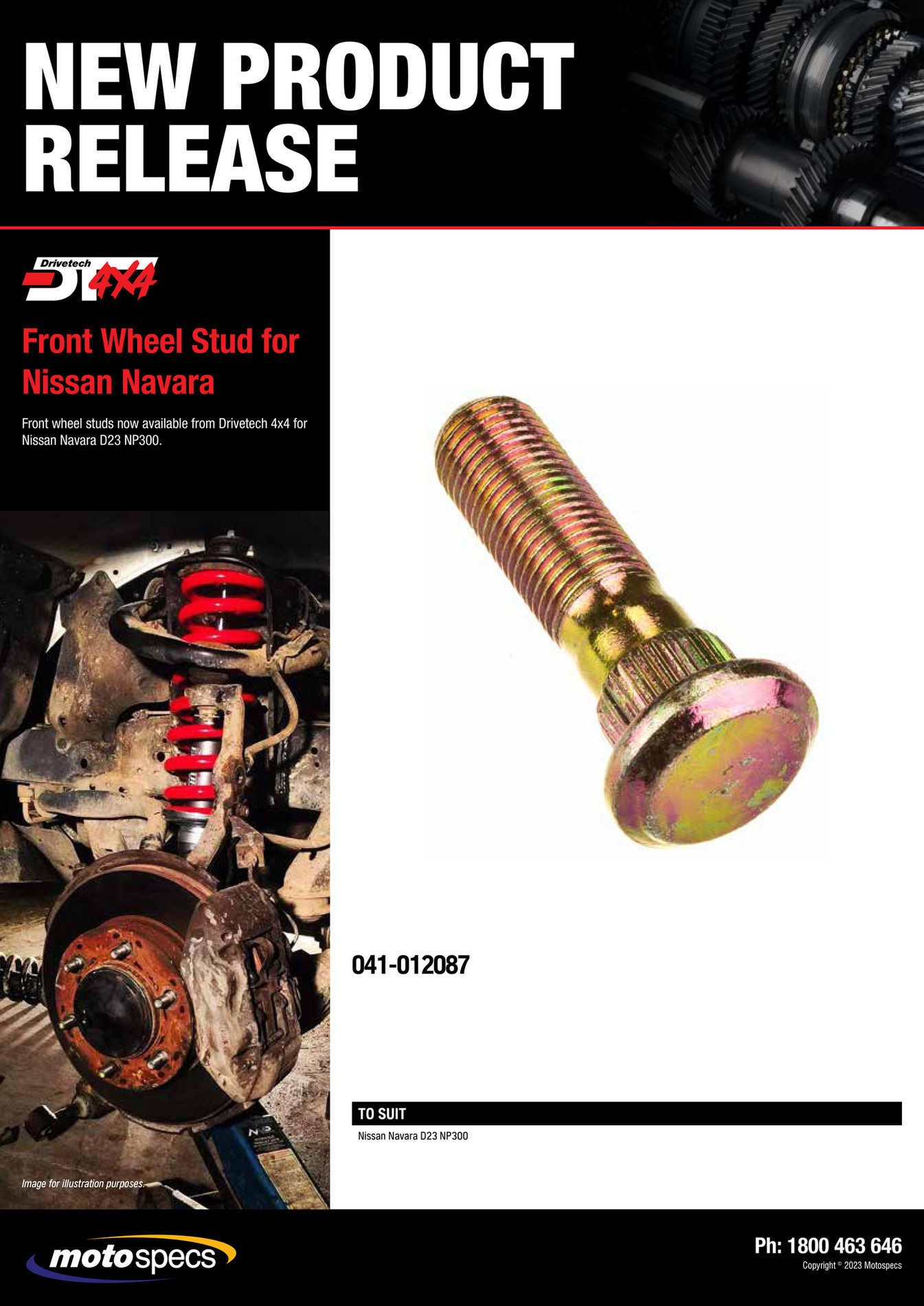 NAPA Auto Parts - NP (DT) 23-0039 Wheel Studs Nissan Navara - 041-012087 - MOTOSPEC LR - Page 1