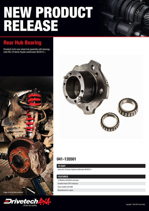 NAPA Auto Parts - NP (DT) 23-0028 Rear Hub Bearing-041-135501 - LR - Page 1