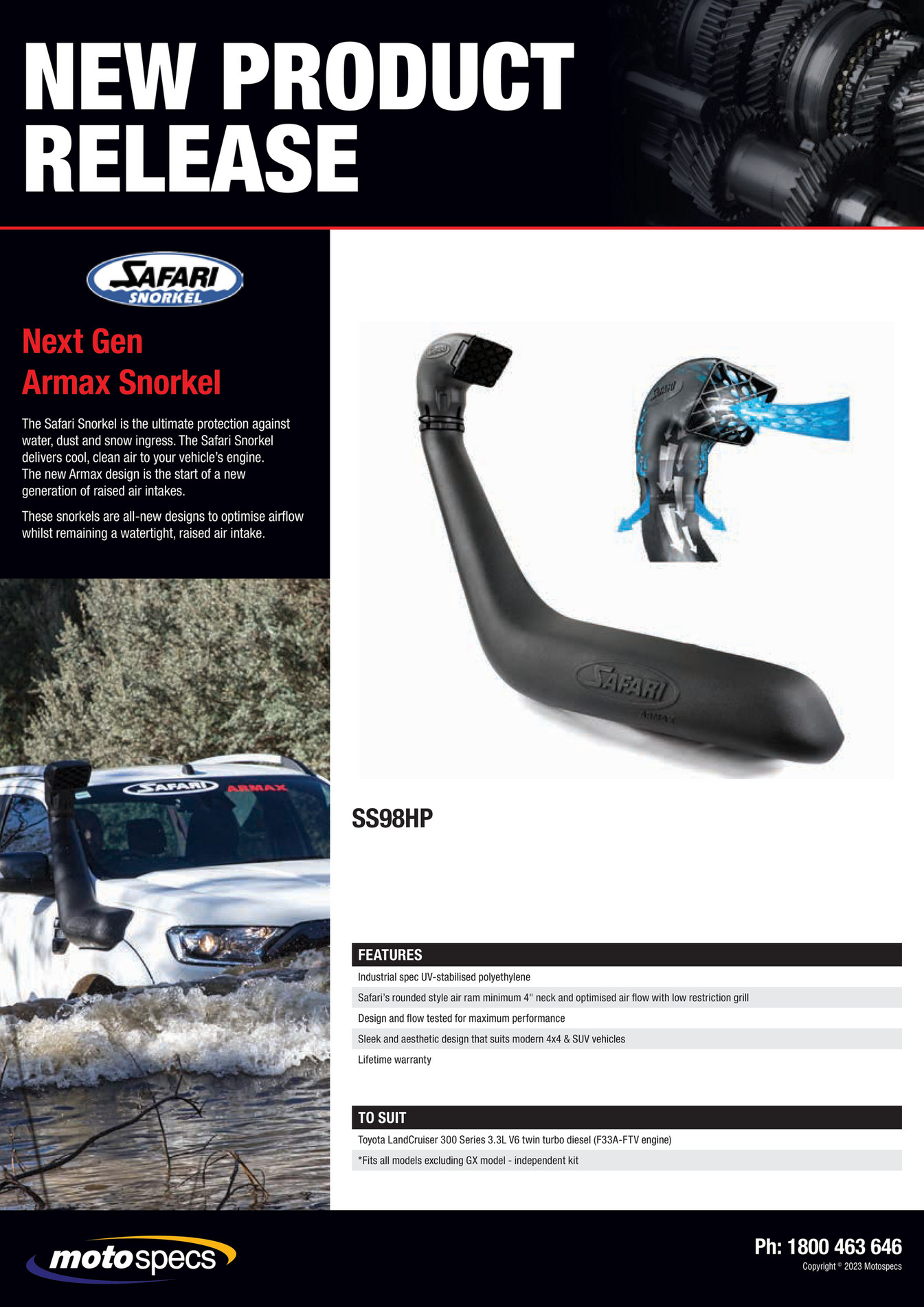 NAPA Auto Parts - NP (A) 23-0019 Armax Snorkel - Motospecs - LR - Page 1