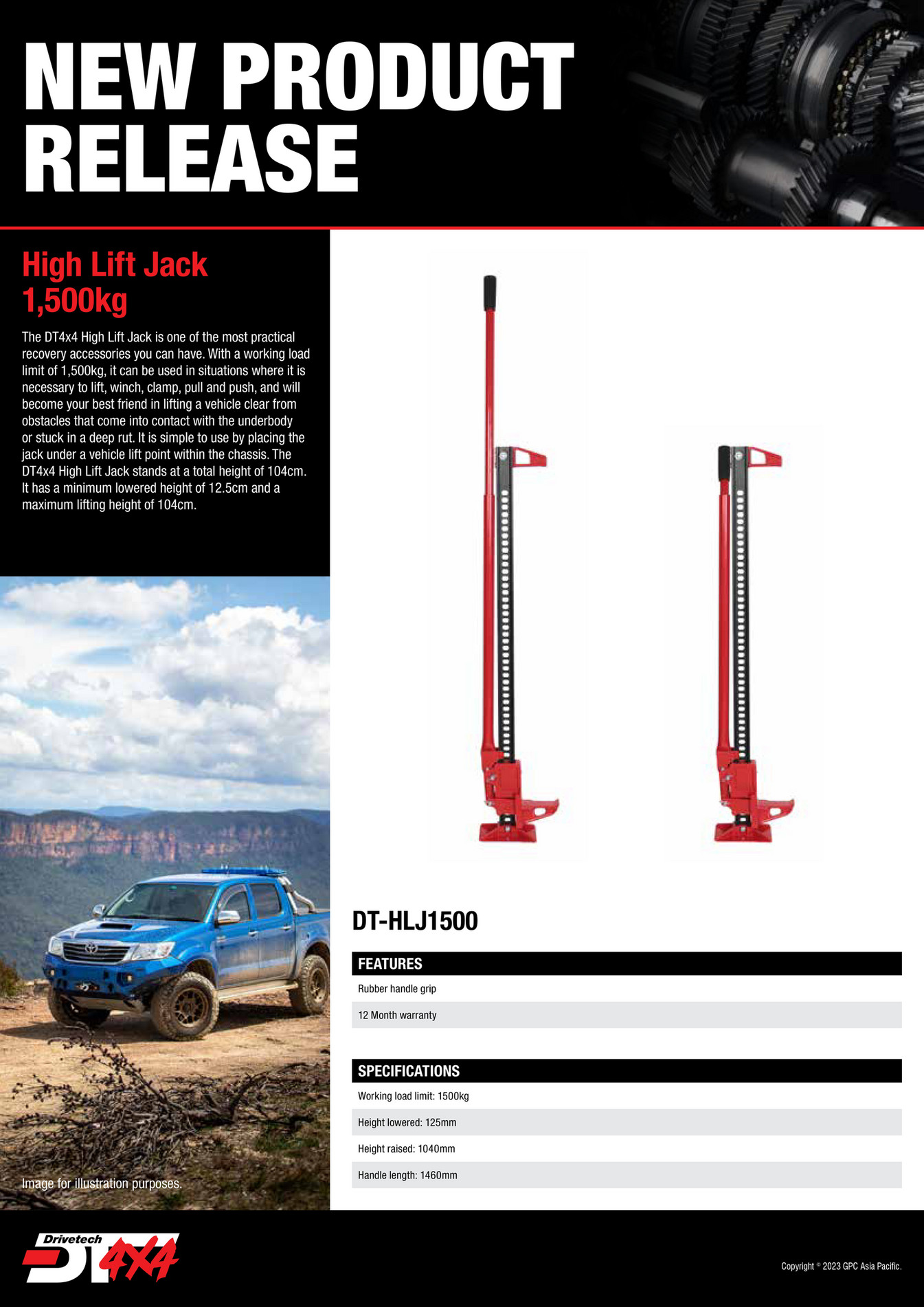 NAPA Auto Parts - NP (DT) 23-0060 High Lift Jack LR - Page 1