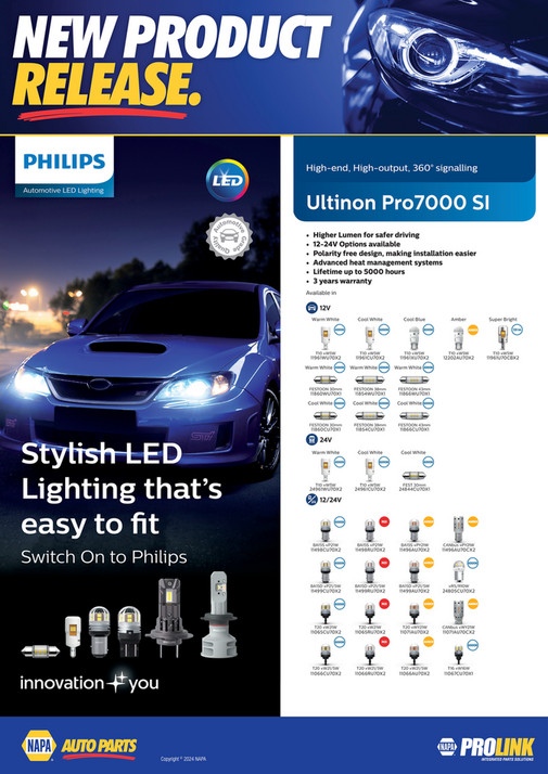 NAPA Auto Parts - NP (A) 23-0038 Philips Ultinon Pro 7000 - Page 1