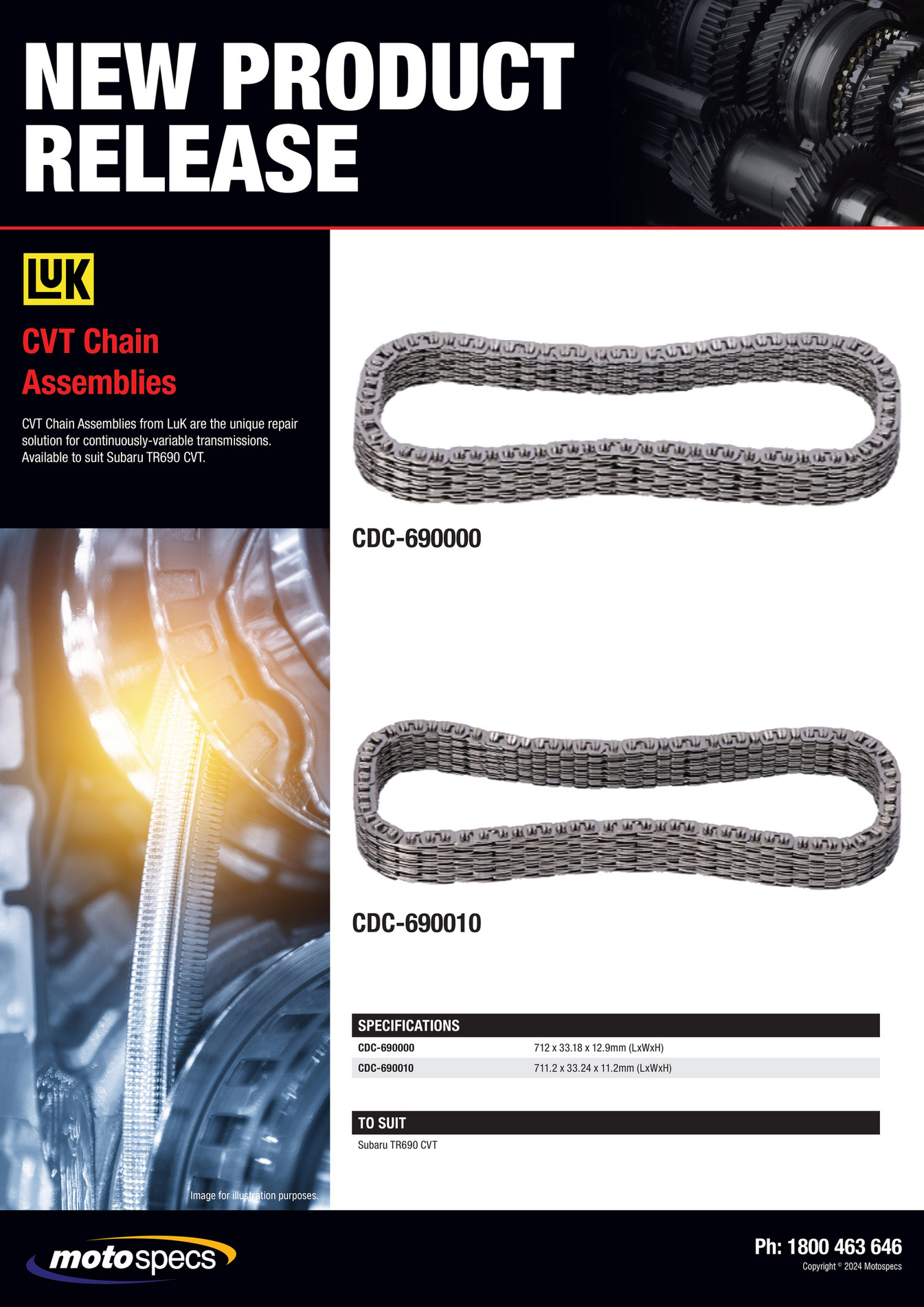 NAPA Auto Parts - NP (DT) 24-0004 Luk CVT Chain Assemblies_Motospecs - Page 1