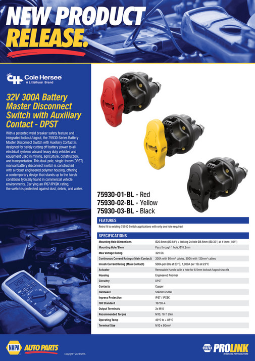 NAPA Auto Parts - NP (A) 24-0007 Cole Hersee 75930 Range_HR - Page 1