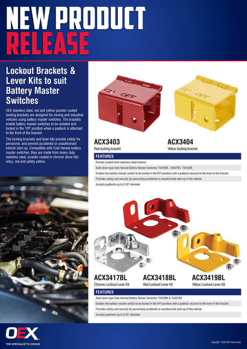 NAPA Auto Parts - NP (OEX) 24-0006 Lockout Brackets & Lever Kits - Page 1