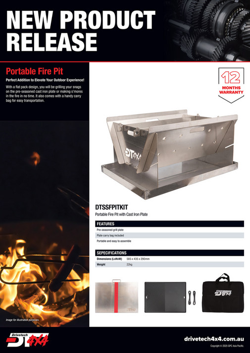 NAPA Auto Parts - NP (DT4x4) 25-0008 Fire Pit Kit - Page 1
