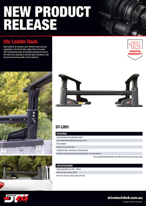 NAPA Auto Parts - NP (DT4x4) 25-0004 Ute Ladder Rack - Page 1