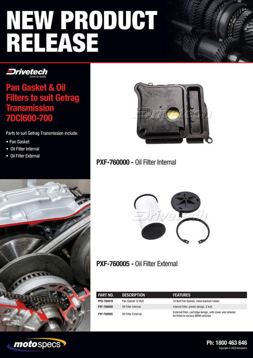 NAPA Auto Parts - NP (DTSS) 25-0007 Pan Gasket & Oil Filters Getrag 7DCI600-700-MOTOSPECS - Page 1