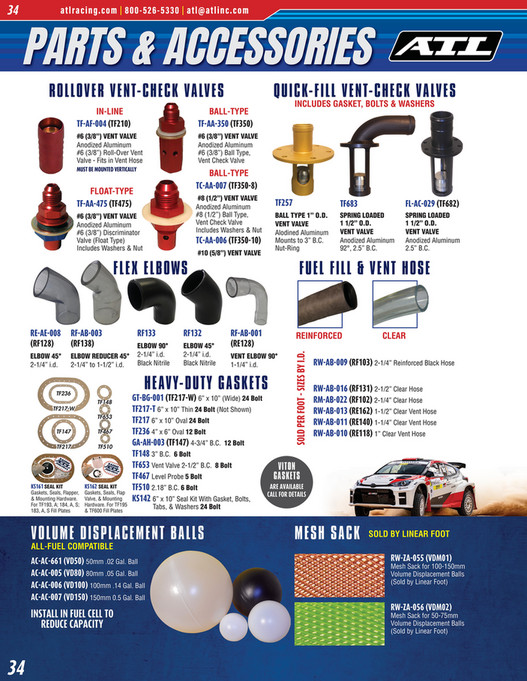 ATL Racing Fuel Cells Product Catalog - Page 34-35