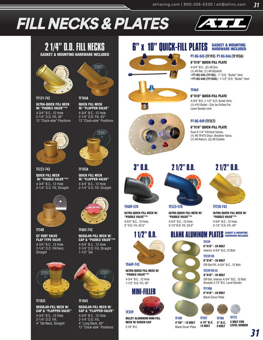 ATL Racing Fuel Cells Product Catalog - Page 30-31