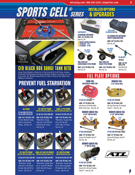 ATL Racing Fuel Cells Product Catalog - Page 8-9