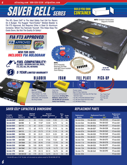 ATL Racing Fuel Cells Product Catalog - Page 6-7