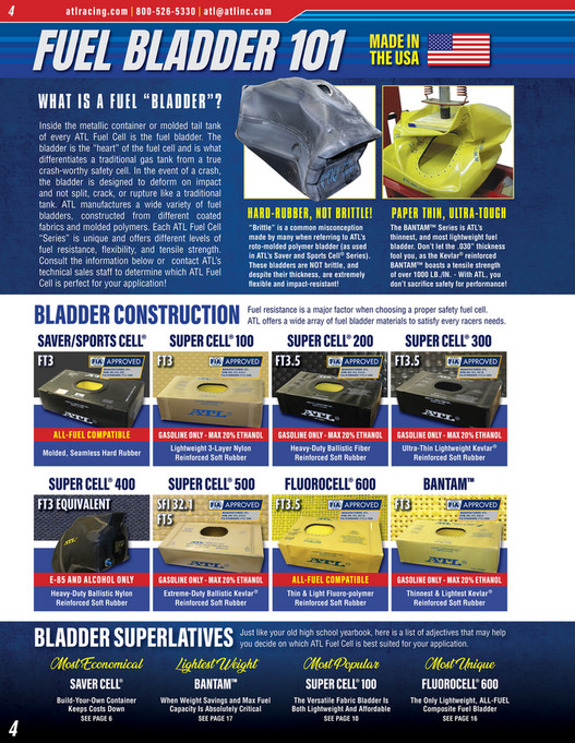 ATL Racing Fuel Cells Product Catalog - Page 4-5